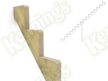 16 Step Glulam Timber Stringer - Individual