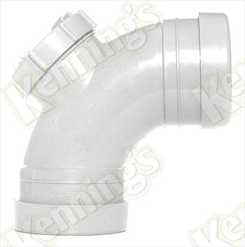 92° Double Socket Access Bend - (White Soil) 110mm