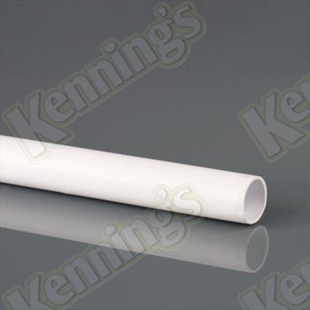 White - 3m Polypropylene Waste Pipe - 40mm