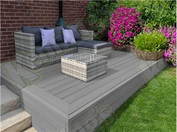 Evolution Deck™ Grey Hollow Composite Decking (3600mm x 146mm x 21mm)