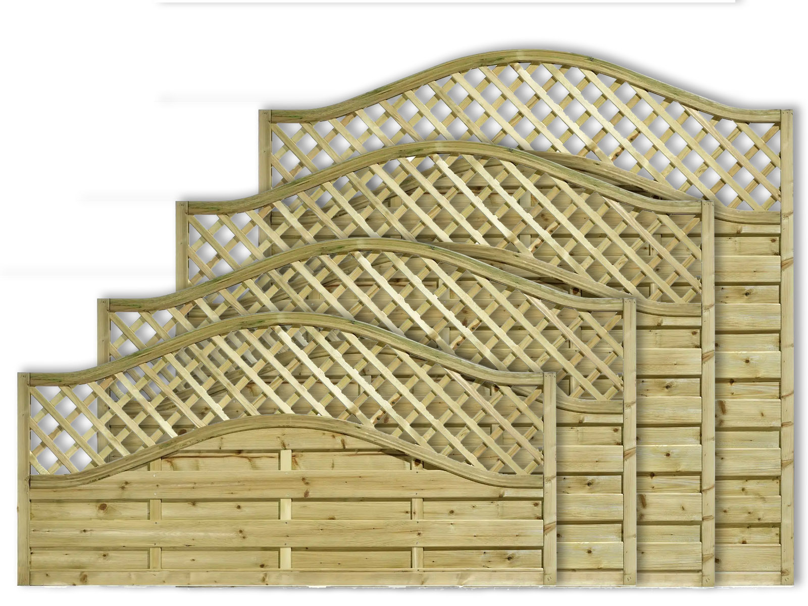 Vertical Lattice Top Panels | European Style Fence Panels | Kennings